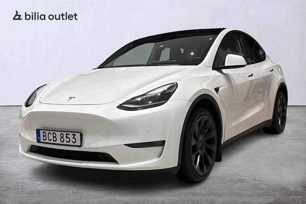 Tesla Model Y Long Range AWD 514hk Autopilot Panorama Backkamera 2021 Vit